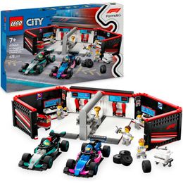 Lego Konstruktionsspielsteine &raquo;F1 Garage mit Mercedes-AMG & Alpine Rennautos (60444), Lego City&laquo; Made in Europe bunt Einheitsgr&ouml;&szlig;e 