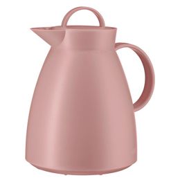 Alfi Isolierkanne &raquo;DAN, mit Hartglaseinsatz&laquo; 1 l 1 Stk. tlg. 12h hei&szlig; & 24h kalt, Drehverschluss rosa Glas, Kunststoff, Silikon 1 l
