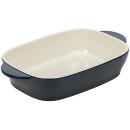 RESTO Kitchenware Backform &raquo;Fornax, Auflaufform, Lasagneform, Ofenform, sp&uuml;lmaschinengeeignet&laquo; rechteckig, f&uuml;r Kuchen, Lasagne, Brownie blau Steingut 