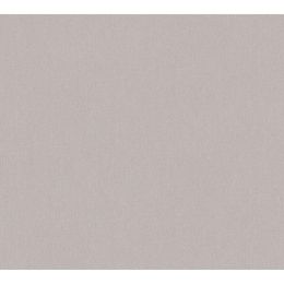 ARCHITECTS PAPER Vliestapete &raquo;Floral Impression&laquo; einfarbig uni unifarben glatt Uni Tapete einfarbig Tapeten Wohnzimmer Schlafzimmer K&uuml;che Flur Design grau Vlies B/L: 
