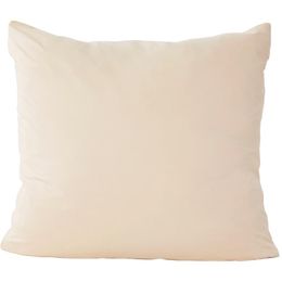 Primera Kissenbezug &raquo; Mako-Feinjersey Kissenbezug im Doppelpack&laquo; In vielen Uni-T&ouml;nen beige Feinjersey, Obermaterial: 100% Baumwolle B/L: 80cm x 80cm, 2 Stk., 
