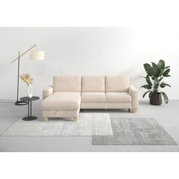 OTTO home Ecksofa &raquo;Summer L-Form&laquo; mit Recamiere, mit oder ohne Schlaffunktion und Bettkasten, Cord-Bezug beige 100% Polyester B/H/T: 249cm x 91cm x 