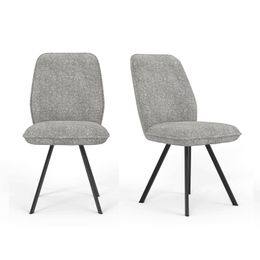 OTTO home Esszimmerstuhl &raquo;Mily Essstuhl, Wohnstuhl, Polsterstuhl, 4-Fu&szlig;stuhl&laquo; () 2 Stk. grau Holzwerkstoff, Metall, Polyester B/H/T: 54,5cm x 91cm x 