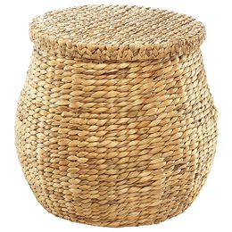Locker W&auml;schekorb &raquo;W&auml;schekorb aus Wasserhyazinthe gro&szlig;&laquo; braun Wasserhyazinthe &Oslash; 46cm