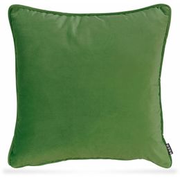 HOCK Dekokissen &raquo;Nobile Samt&laquo; Kissenh&uuml;lle mit F&uuml;llung, 1 St&uuml;ck gr&uuml;n Polyester B/L: 50cm x 50cm, 1 Stk.