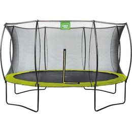 EXIT Gartentrampolin &raquo;Silhouette&laquo; &Oslash; 366 cm mit Sicherheitsnetz gr&uuml;n &Oslash; 366cm