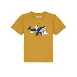 Watabout.kids T-Shirt 'Spacewhale' Jungen Gr&ouml;&szlig;e 134/146 navy / ocker / wei&szlig;