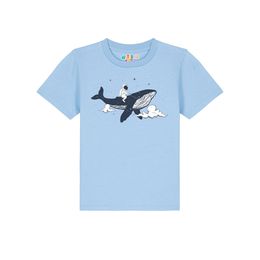 Watabout.kids T-Shirt 'Spacewhale' Jungen Gr&ouml;&szlig;e 134/146 marine / hellblau / grau / wei&szlig;