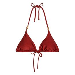 Marc O'polo Triangel-Bikini-Top ' Shiny ' Damen Gr&ouml;&szlig;e 80 dunkelrot