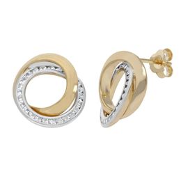 Firetti Damen Paar Ohrstecker &raquo;Schmuck Geschenk Silber 925 Ohrschmuck Ohrringe Kreis rund&laquo; mit Zirkonia (synth.) Silber 925 (Sterlingsilber)
