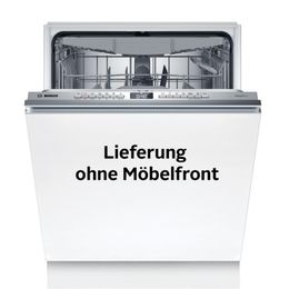 Bosch vollintegrierbarer Geschirrsp&uuml;ler Serie 4 &raquo;SMH4ECX28E&laquo; 14 Ma&szlig;gedecke Automatische T&uuml;r&ouml;ffnung f&uuml;r Effizienz, flexible K&ouml;rbe & Schubladen silber 