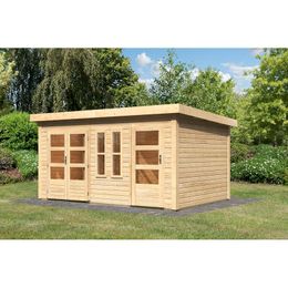Karibu Gartenhaus &raquo;Prenzlau&laquo; beige Holzwerkstoff ohne Fu&szlig;boden, ohne Dacheindeckung