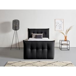 Home Affaire Boxbett &raquo;Kederleicht&laquo; inklusive Fu&szlig;teil, Bettkasten & Topper, in 4 Breiten und 2 H&auml;rtegraden grau Struktur, Liegefl&auml;che B/L: 120cm x 