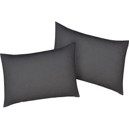 bellana Kissenbezug &raquo;Mako-Jersey-Exclusiv&laquo; aus reiner Baumwolle grau Baumwolle, Obermaterial: 100% Baumwolle B/L: 60cm x 40cm, 2 Stk., Baumwolle