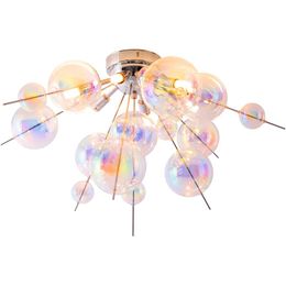 N&auml;ve n&auml;ve Deckenleuchte &raquo;Explosion&laquo; G9 1 Stk. irisierende, transparente Glaskugeln, f&uuml;r 6 x G9 Sockel, &Oslash; 57 cm bunt 6, &Oslash; 57cm H: 38cm, 1 Stk.
