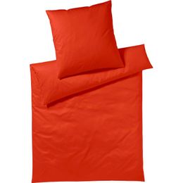Yes For Bed Bettw&auml;sche &raquo;Pure & Simple Uni in Gr. 135x200, 155x220 oder 200x200 cm&laquo; 2 Stk. Bettw&auml;sche aus Baumwolle, zeitlose Bettw&auml;sche mit seidigem 
