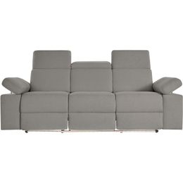 Home Affaire 3-Sitzer &raquo;Kilado&laquo; mit 2x Relaxfunktion, verstellbarer Armlehne, Kopfteilverstellung grau Struktur fein (95% Polyester 5%Nylon) B/H/T: 