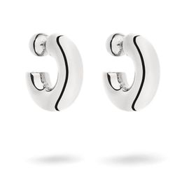 Liebeskind Berlin Damen Paar Creolen &raquo;Schmuck Geschenk Edelstahl Ohrringe Steel Ball&laquo; silber 31mm, Edelstahl