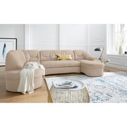 DOMO collection Wohnlandschaft &raquo;SARAFINA 295x83x180 cm, auch mit Federkern f&uuml;r mehr Sitzkomfort!&laquo; whlw. mit Bettfunktion, elegantes Design, U-Form 