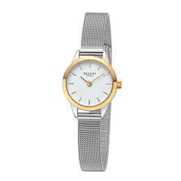 Regent Uhren Regent Damen Quarzuhr Armbanduhr, Damenuhr, Edelstahlarmband, analog Einheitsgr&ouml;&szlig;e