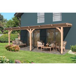 Skan Holz Terrassendach &raquo;Rimini&laquo; 648 cm Breite, verschiedene Tiefen beige Polycarbonat (PC) B/H/T: 648cm x 266cm x 300cm, naturbelassen