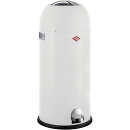 Wesco M&uuml;lleimer &raquo;Kickmaster Maxi&laquo; 1 Beh&auml;lter Abfallsammler mit D&auml;mpfer, 40 Liter wei&szlig; Stahlblech B/H/T: 37,5cm x 83cm x 37,5cm, 40 l