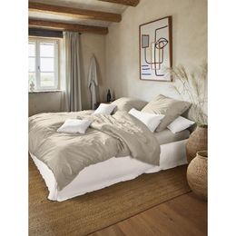Irisette Bettw&auml;sche &raquo;Premium Satin Bettw&auml;sche Paris&laquo; 2 Hochwertige Premium Bettw&auml;sche beige Mako-Satin, Obermaterial: 100% Baumwolle B/L: 140cm x 200cm, 1 Stk.