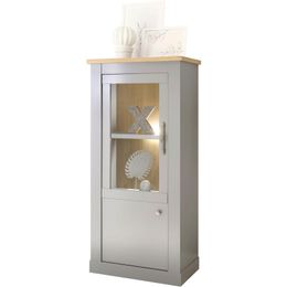 Home Affaire Vitrine &raquo;CHAMBORD&laquo; Breite ca. 68 cm grau B/H/T: 68cm x 142cm x 37cm, T&uuml;ren: 2 Stk.