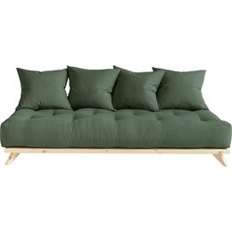 Karup Design Daybett &raquo;Senza, Sofa, mit Futonmatratze, minimalistisch, massives Kiefernholz&laquo; Handgefertigt, skandinavisches Design, vielseitig, schlichter Stil gr&uuml;n