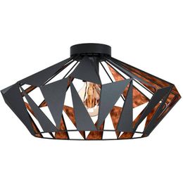 Eglo Deckenleuchte &raquo;CARLTON 6 Deckenlampe, schwarz-kupfer, exkl. Leuchtmittel E27, Retro&laquo; E27 1 Stk. Wohnzimmerlampe, Esszimmer, Vintage, Cut-Outs, 