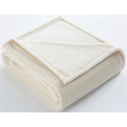 Bruno Banani Wohndecke &raquo;Shakira&laquo; Weiche Kuscheldecke mit Pr&auml;gedruck in Waffeloptik, 150x200 cm Polyester B/L: 150cm x 200cm