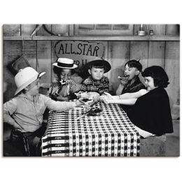 Artland Wandbild &raquo;Die kleinen Strolche, 1935er&laquo; Film 1 Stk. tlg. als Leinwandbild, Poster in verschied. Gr&ouml;&szlig;en schwarz Leinwand B/H/T: 80cm x 60cm, 