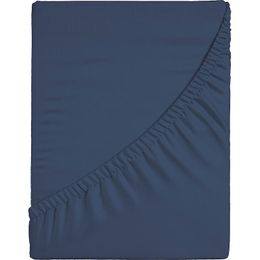 CASATEX Spannbettlaken &raquo;Jersey-Elasthan&laquo; mit Elasthan blau Jersey, Obermaterial: 96% Baumwolle, 4% Elasthan 1 Stk., Jersey, 140-160x200-220 25cm