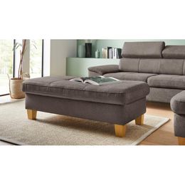 exxpo - sofa fashion Hocker &raquo;Enya Bankhocker mit Staufach unter der Sitzfl&auml;che&laquo; sch&ouml;ne Detailverarbeitung braun B/H/T: 136cm x 45cm x 70cm, Luxus-