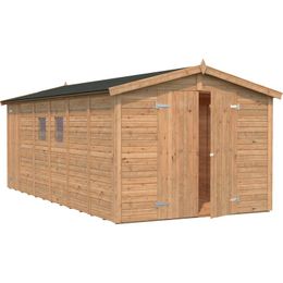 Palmako Ger&auml;tehaus &raquo;Dan&laquo; hellbraun braun Massivholz Einheitsgr&ouml;&szlig;e