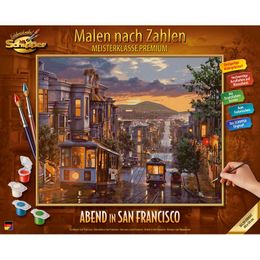 Schipper Malen nach Zahlen &raquo;Meisterklasse Premium - Abendstimmung in San Francisco&laquo; Made in Germany bunt Einheitsgr&ouml;&szlig;e