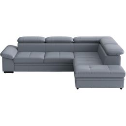 Sit & More sit&more Ecksofa &raquo;Viola, L-Form, Leder, B: 249 cm&laquo; optional mit Schlaffunktion beige B/H/T: 249cm x 73cm x 226cm, NaturLEDER , Ottomane rechts,mit 