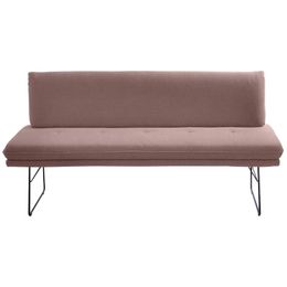 K+w Komfort & Wohnen K+W Komfort & Wohnen Polsterbank 1 Stk. tlg. Spitzkissenoptik, Sitzsteppung, hoher Sitzkomfort, in 2 Gr&ouml;&szlig;en w&auml;hlbar rosa B/H/T: 172cm x 87cm x 65cm, 
