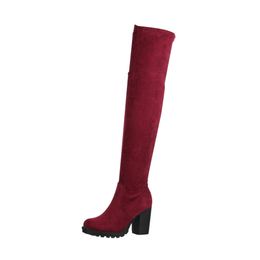 Elara Overknees Damen Gr&ouml;&szlig;e 38 bordeaux