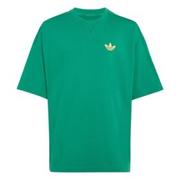 adidas originals T-Shirt 'Dino' Jungen Gr&ouml;&szlig;e 152 gr&uuml;n / hellorange / schwarz