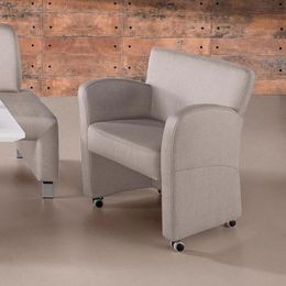 exxpo - sofa fashion Sessel &raquo;Intenso, Loungesessel, modern, wahlweise in Leder oder Textil&laquo; hohe Bodenfreiheit, frei im Raum stellbar, hoher 