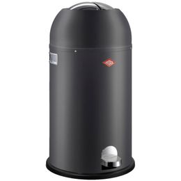 Wesco M&uuml;lleimer &raquo;Kickmaster&laquo; 1 Beh&auml;lter Abfallsammler mit D&auml;mpfer, 33 Liter grau Stahlblech B/H/T: 37,5cm x 69cm x 37,5cm, 33 l