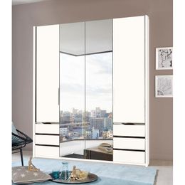 wimex Kleiderschrank &raquo;Level by fresh to go&laquo; mit Spiegelt&uuml;ren und Schubladen wei&szlig; B/H/T: 200cm x 236cm x 58cm, Schubladen: 6 Stk. T&uuml;ren: 4 Stk.