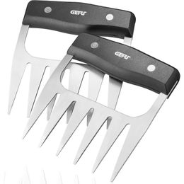 Gefu Fleischgabel &raquo;BBQ&laquo; ergonomisch geformte Griffe f&uuml;r einen perfekten Halt, 2-teilig silber Edelstahl, Kunststoff Einheitsgr&ouml;&szlig;e
