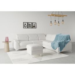 Sit & More sit&more Ecksofa &raquo;Sinatra L-Form&laquo; optional mit Kopfteilverstellung und Armteilfunktion silber 98% Polyester, 2% Polyamid B/H/T: 251cm x 85cm x 231cm, 