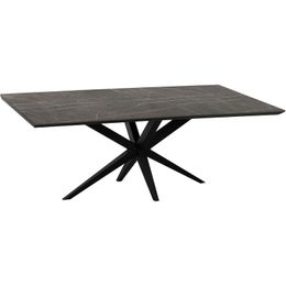 OMG Design Esstisch &raquo;Wellington&laquo; 1 Stk. tlg. Hochwertige Melamin-Tischplatte mit Metallgestell schwarz B/H/T: 240cm x 77cm x 100cm