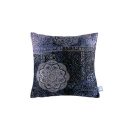 Fellkissen &raquo;Dekokissen Medley 125 Multi / Blau 45cm x 45cm&laquo; modern, vielseitig kombinierbar,mit praktischem Rei&szlig;verschluss bunt Polyester B/L: 45cm x 