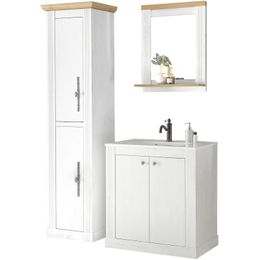 OTTO home Badm&ouml;bel-Set &raquo;WESTMINSTER, Bad im Landhausstil, 3-teiliges Badezimmer&laquo; 3 Stk. tlg. wei&szlig; B/H/T: 150cmcm x 203cmcm x 46cmcm
