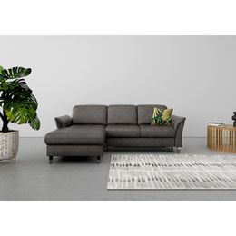 Sit & More sit&more Ecksofa &raquo;Maggiore L-Form&laquo; wahlweise mit Kopfteilverstellung, Schlaffunktion und Bettkasten grau 100% Polyester B/H/T: 258cm x 173cm, Luxus-