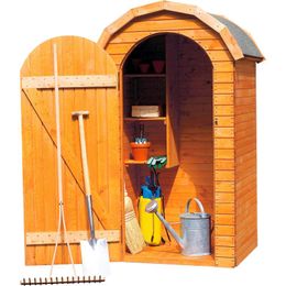 Promadino Garten-Ger&auml;teschrank &raquo;Roma klein&laquo; braun Holzwerkstoff Einheitsgr&ouml;&szlig;e